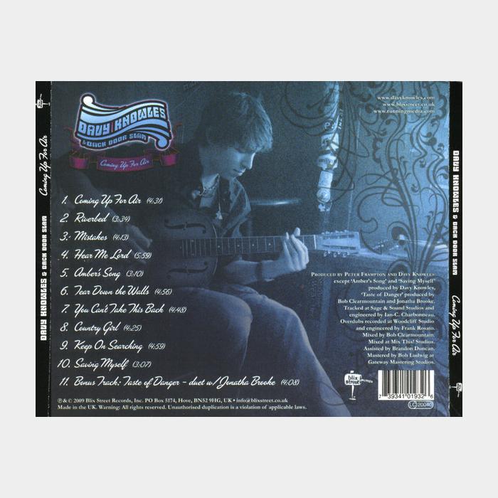 CD Davy Knowles & Back Door Slam – Coming Up For Air | Master Sound